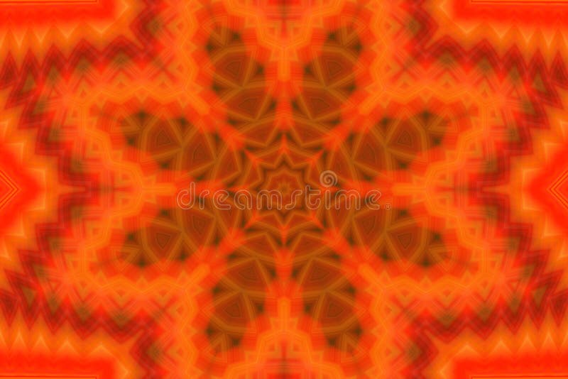 Digital Art, 3D Illustration, Orange Mandala Background Stock ...