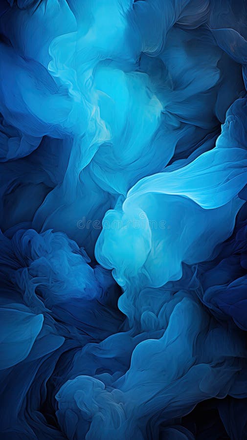 Digital Art of Dark Blue Wavy or Curvy Smoke Abstract Art Background ...