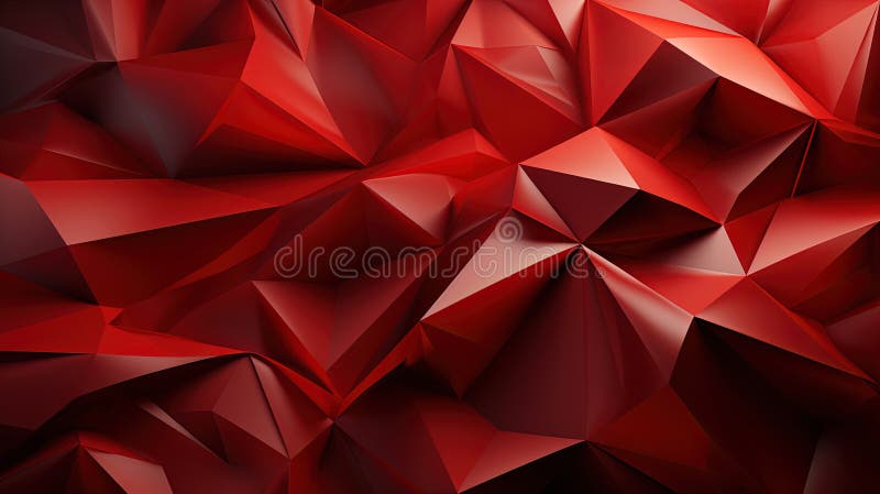Digital Art of Deep Red Triangle Glass Pattern Background Stock ...