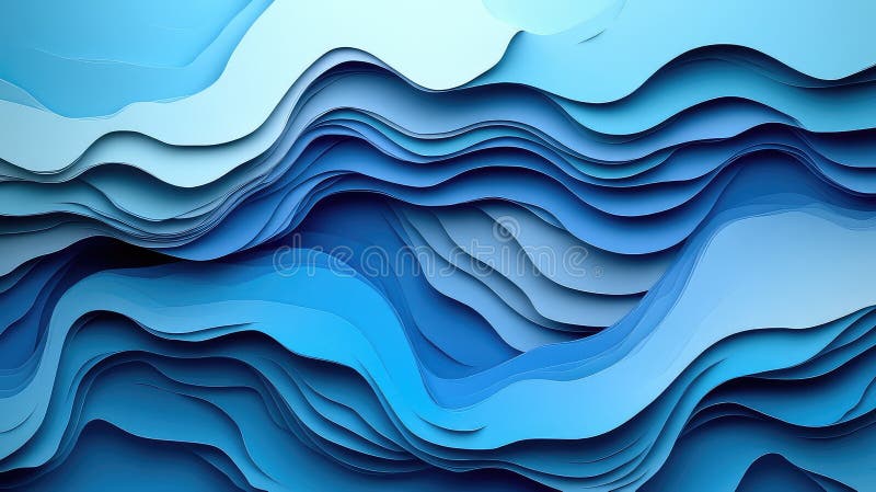 Digital Art Design in Paper Cut-Out Style Featuring Overlapping Layers ...