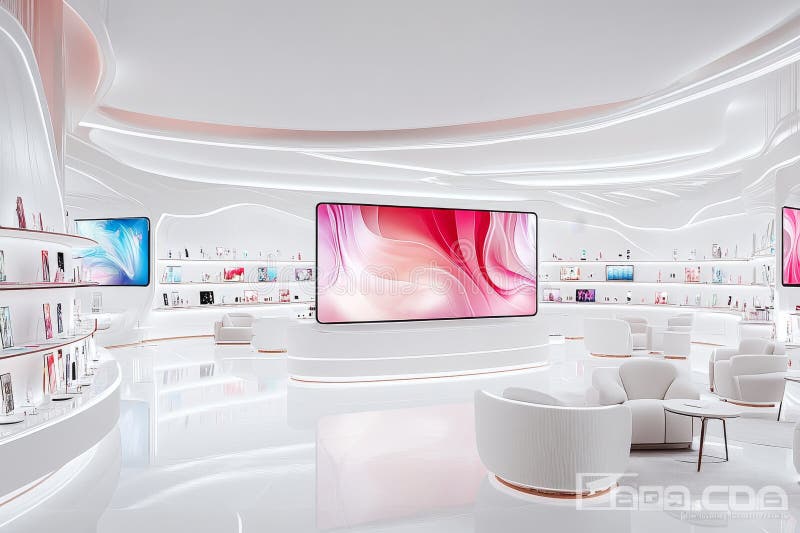 A Digital Art Display Using Multiple LED Screens To Show a Continuously ...