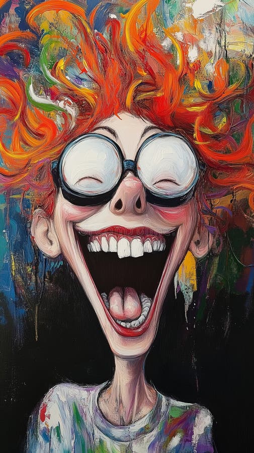 Drawing of a crazy woman stock illustration. Illustration of emotion ...