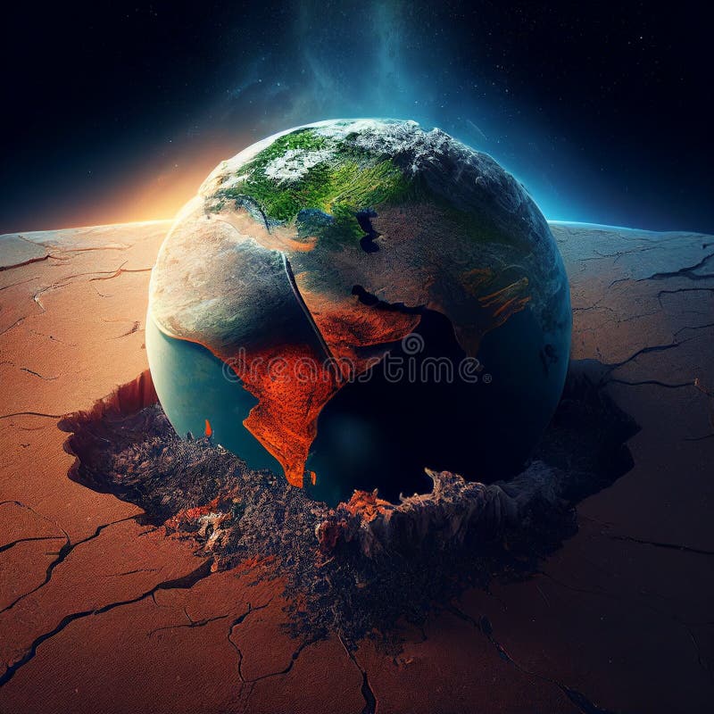 Digital Art Earth Planet Science Future Digital 3d Stock Illustration ...