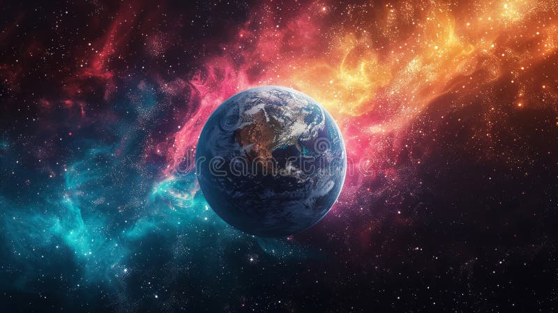 Digital Art, Earth from Space, Capturing the Planets Dynamic Colors and ...