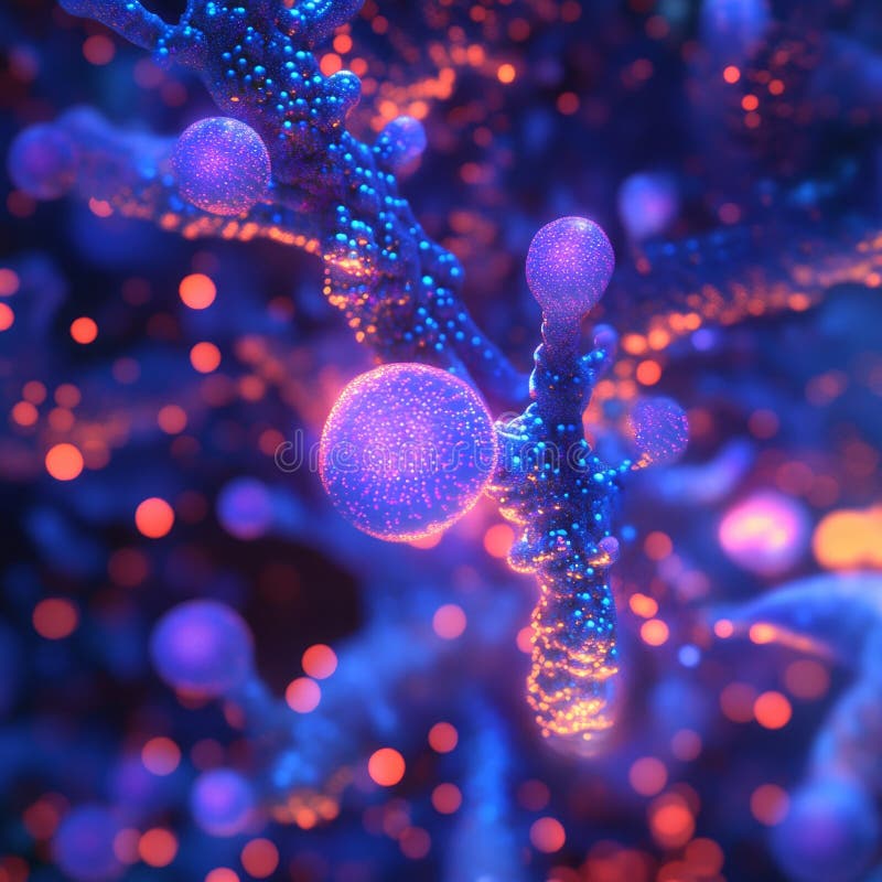 Digital Art Featuring an Abstract Glowing Porous Texture As a ...