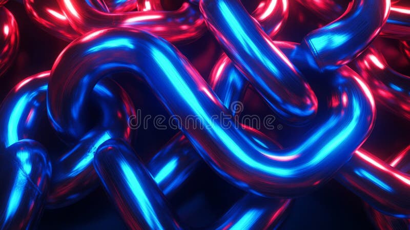Digital Art Featuring Glowing Rusty Chains Texture on a Dark Background ...