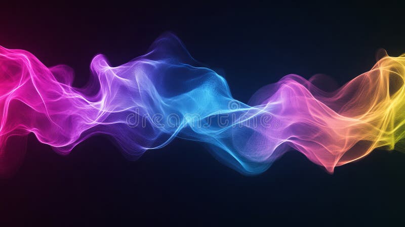 Digital Art Featuring a Vibrant Gradient Background with an Abstract ...