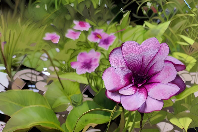 Digital Art Flower Background Wallpaper Stock Illustration ...