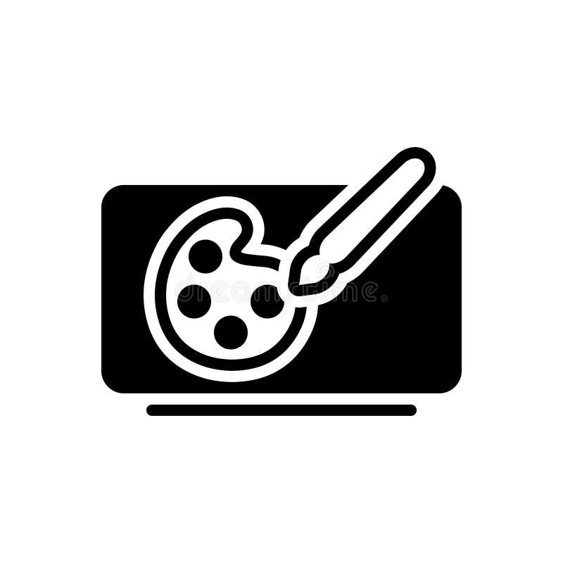 Black Solid Icon for Digital Art, Digital and Firm Stock Vector ...