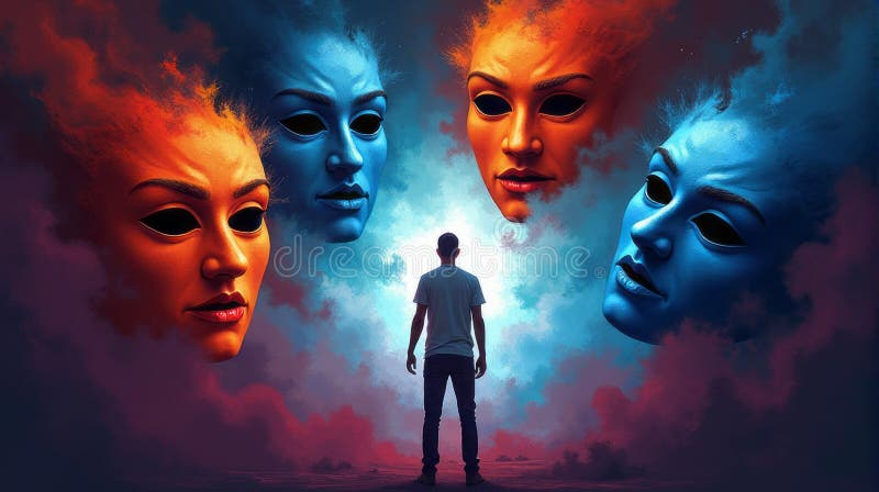 The Battle within a Representation of Overwhelming Mental Stress Stock ...