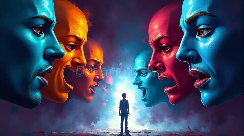 The Battle within a Representation of Overwhelming Mental Stress Stock ...