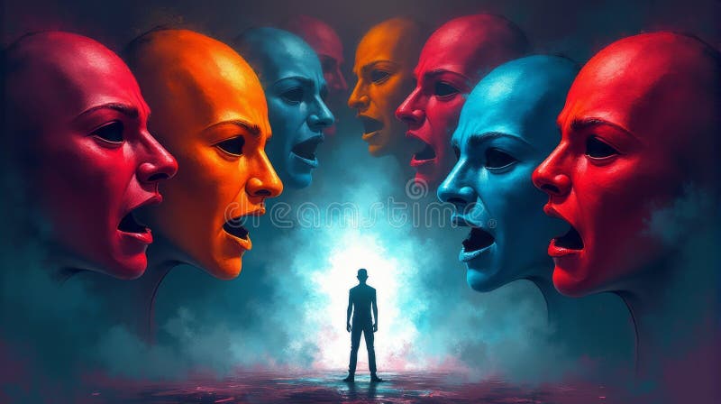 The Battle within a Representation of Overwhelming Mental Stress Stock ...