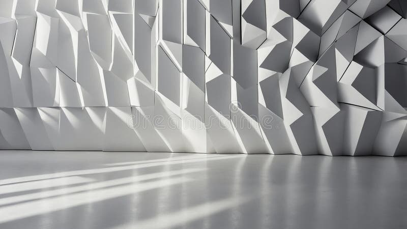 Abstract Geometric Pattern with a Central Focal Point Comprised of ...