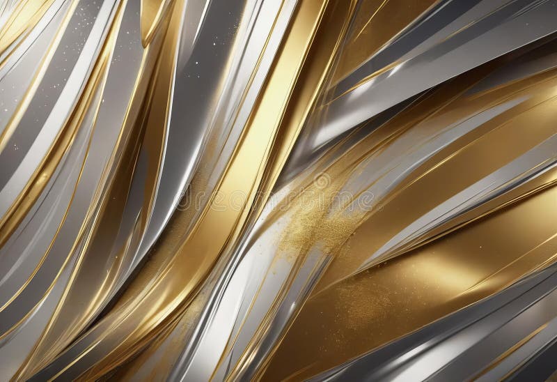 Digital Art with Lustrous Gold & Silver Foil Textures Stock ...
