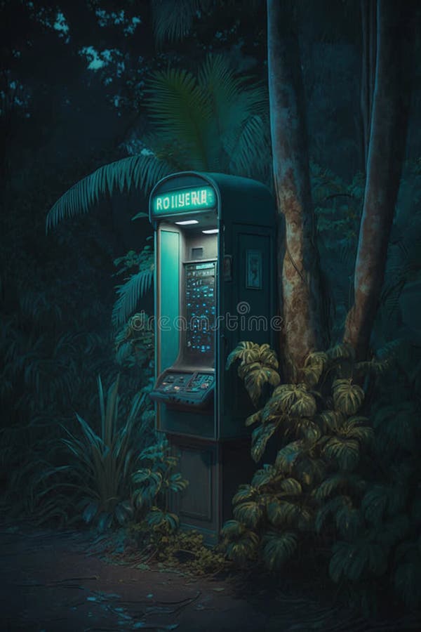 A Digital Art of a Machine in the Dark Stock Illustration ...