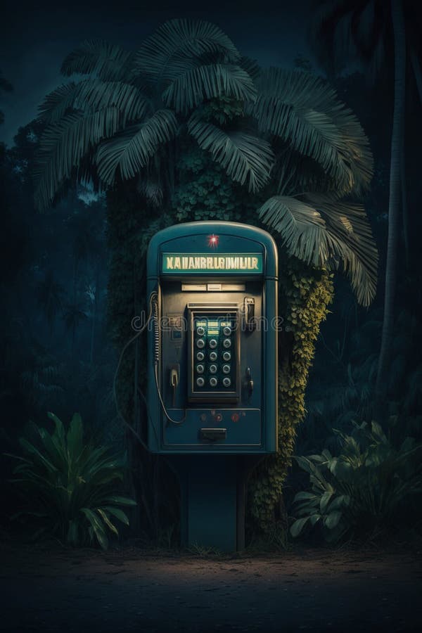 A Digital Art of a Machine in the Dark Stock Illustration ...