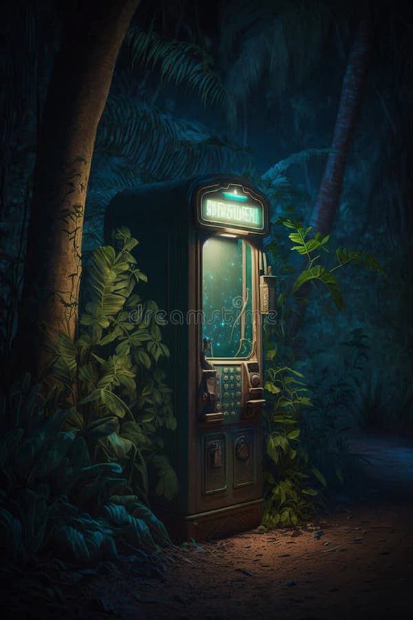 A Digital Art of a Machine in the Dark Stock Illustration ...