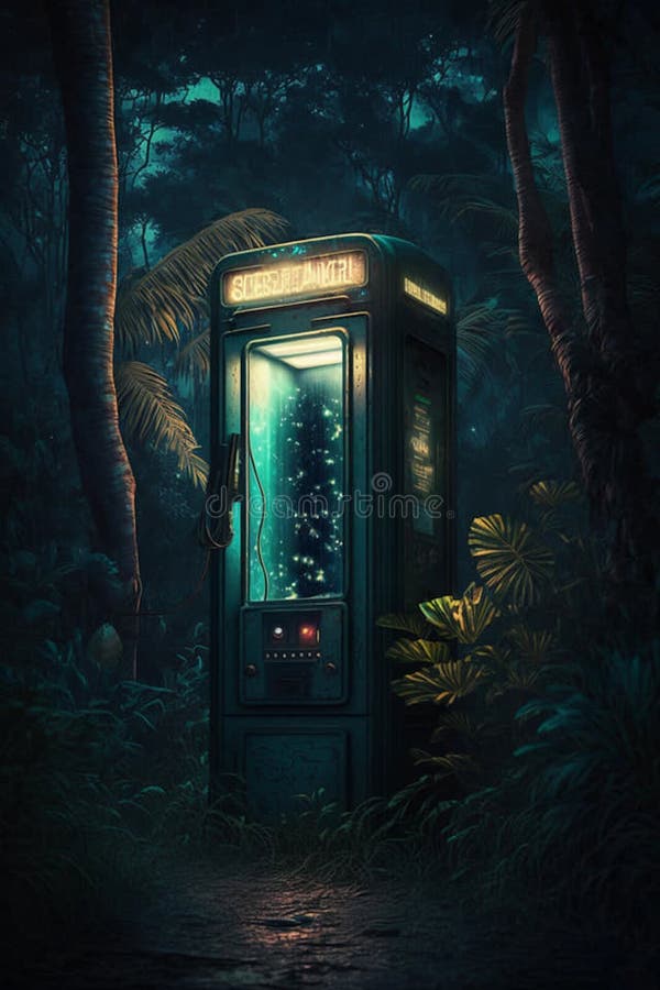 A Digital Art of a Machine in the Dark Stock Illustration ...