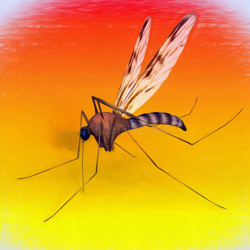 Digital Art Mosquito stock abbildung. Illustration von abbildung - 88649812