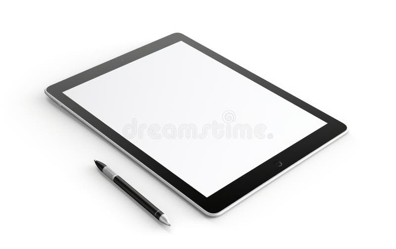 Digital Art Pad on White Background Stock Photo - Image of sketching ...