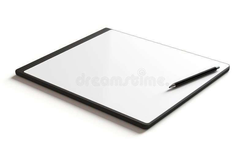 Digital Art Pad on White Background Stock Illustration - Illustration ...