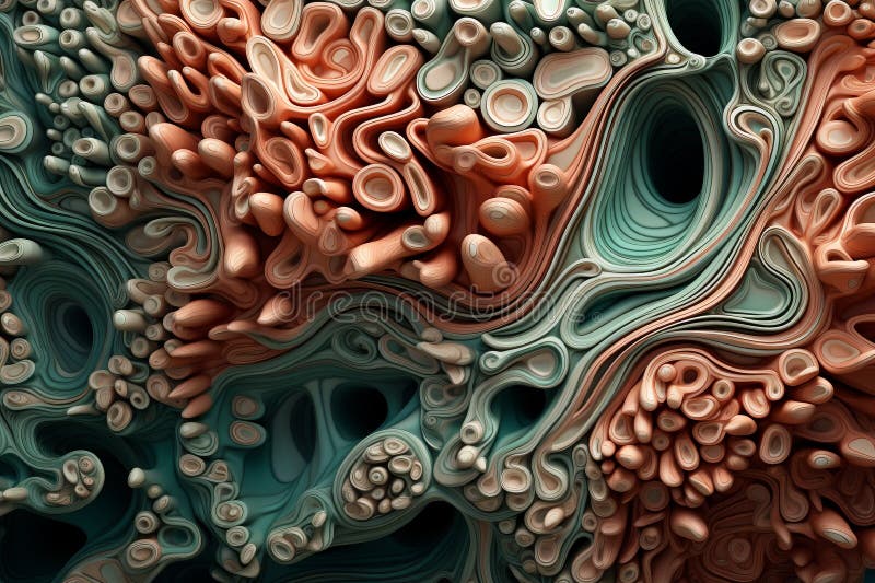 Abstract Organic Artwork stock illustration. Illustration of wavy ...