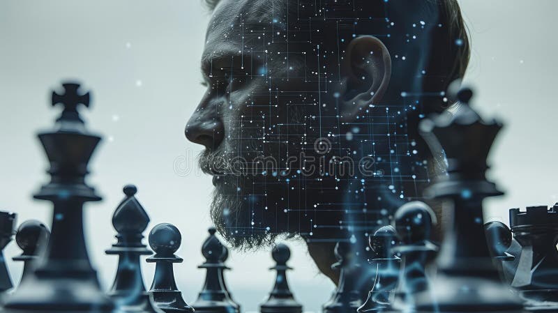 Digital Art Piece Merging Chess and Artificial Intelligence, Showcasing ... Digital Art Piece Merging Chess and Artificial Intelligence, Showcasing ...