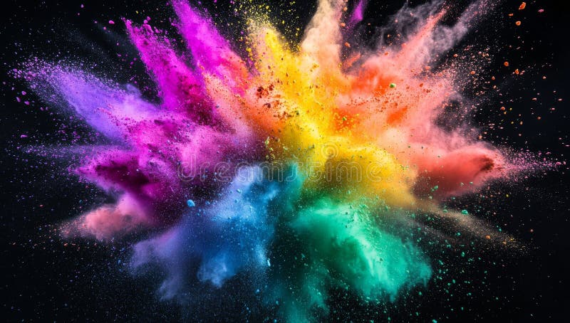 A Digital Art Piece Resembling an Explosion of Color Stock Image ...