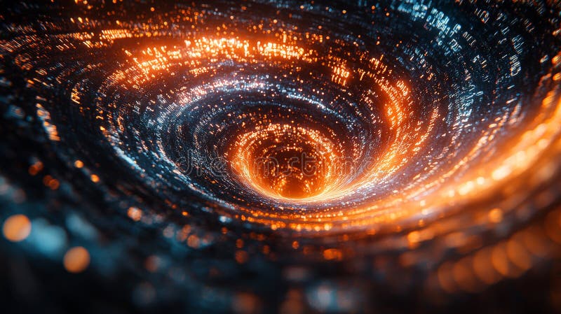 This Digital Art Piece Vividly Illustrates Random Numbers Spiraling ...