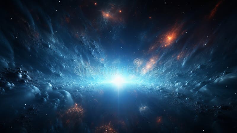 A Digital Art Representation of a Hyper Space Galaxy Stock Illustration ...