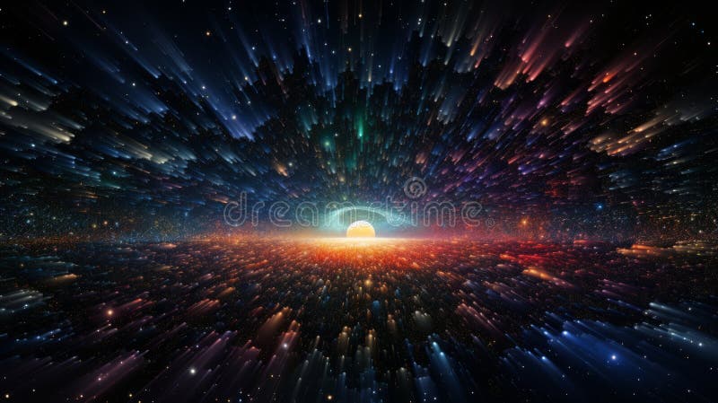 A Digital Art Representation of a Hyper Zoomed Universe Stock ...