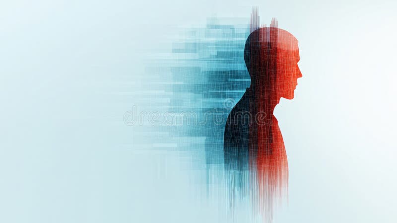 A Digital Art Representation of a Silhouette Blending with Abstract ...