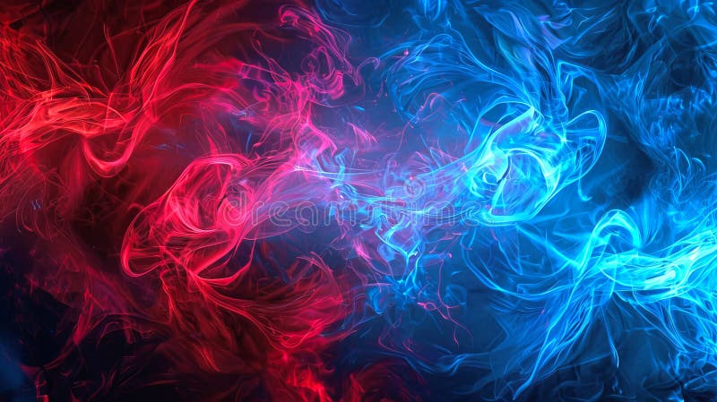 Abstract Red and Blue Smoky Background with Vibrant Colors. Stunning ...
