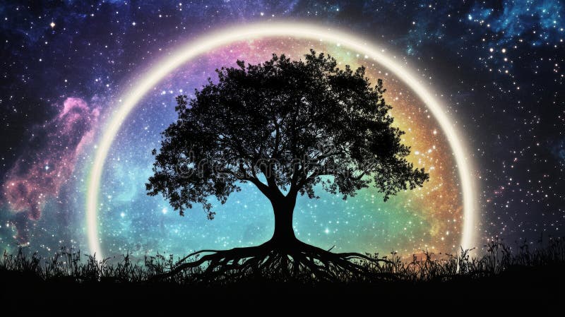 In a Digital Art Style, an Illustration Painting Shows a Bare, Dead ...