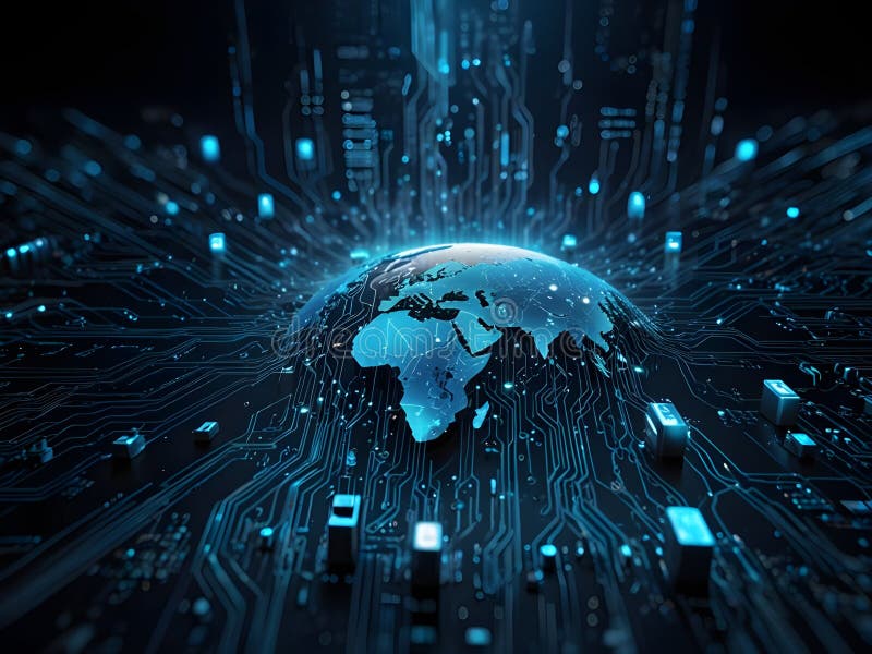 Digital Art Style Image Featuring a Futuristic, High-tech Layout. the ...