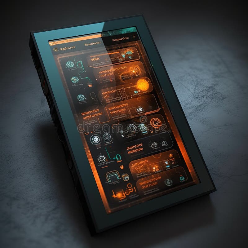 Digital Art of Touchscreen Interface Stock Illustration - Illustration ...