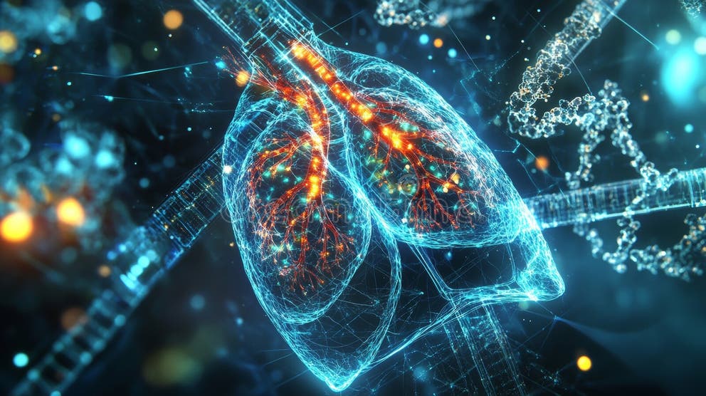Digital Art Visualization of the Human Respiratory System in a Medical ...
