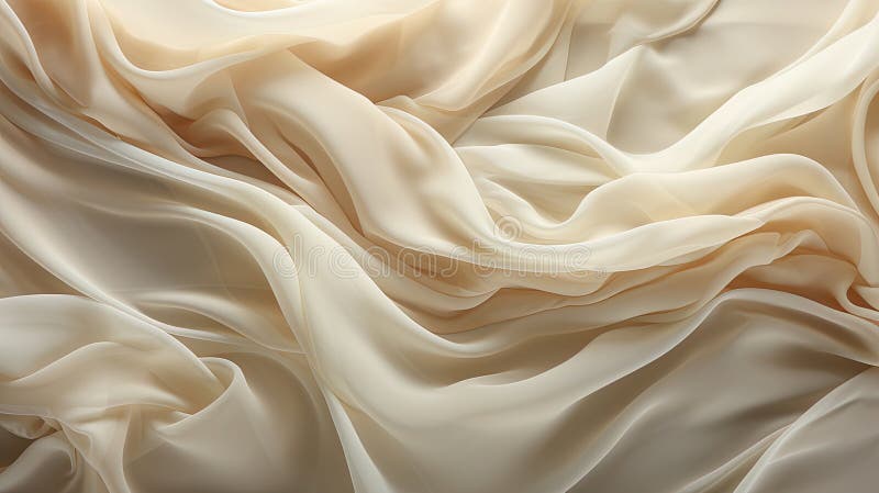 Digital Art of White Textile Transparent Silky Wavy Fabric Background ...