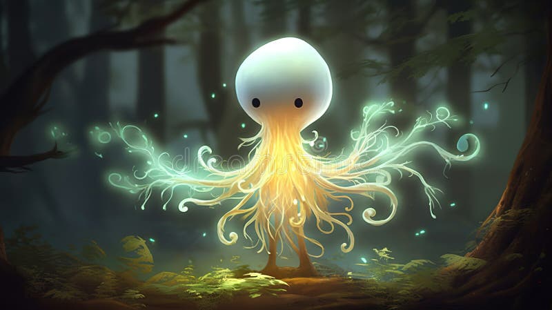 Digital Art of Willo the Wisp Stock Illustration - Illustration of ...