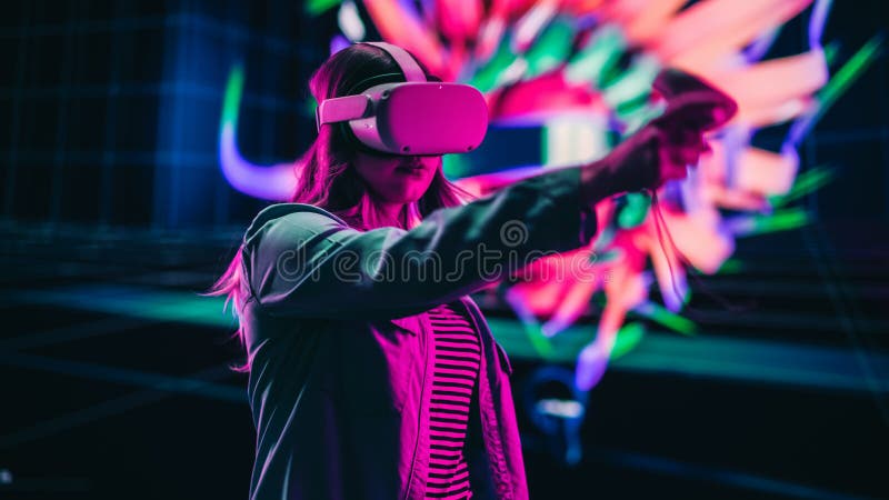 Digital Artist Using Virtual Reality 3D Software To Create a Beautiful ...