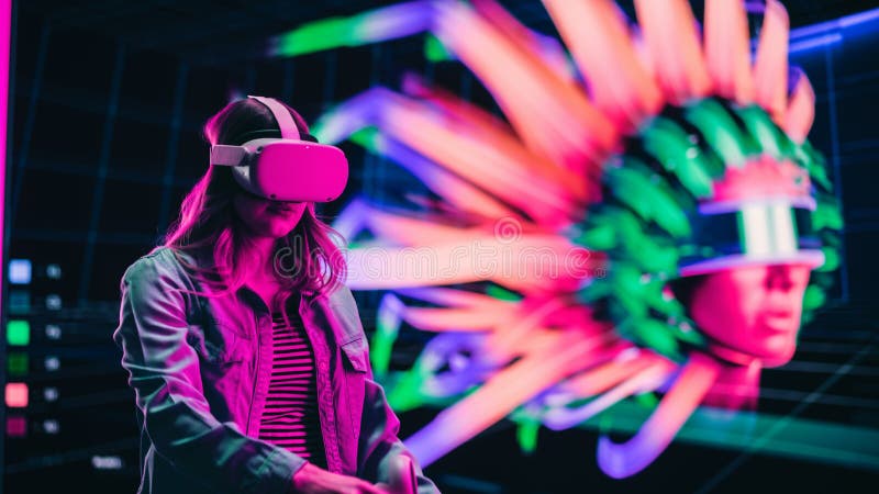 Digital Artist Using Virtual Reality 3D Software To Create a Beautiful ...