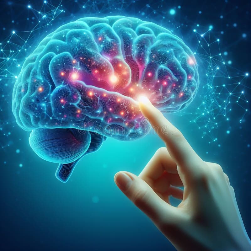 Digital Artistic Representation of the Human Brain, Made by Artificial ...