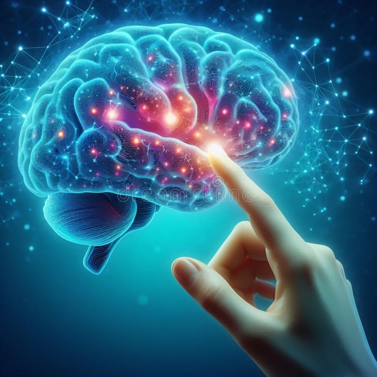 Digital Artistic Representation of the Human Brain, Made by Artificial ...