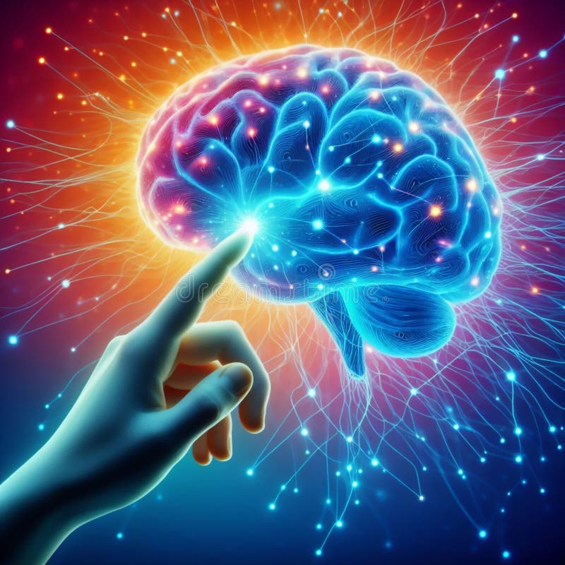 Digital Artistic Representation of the Human Brain, Made by Artificial ...