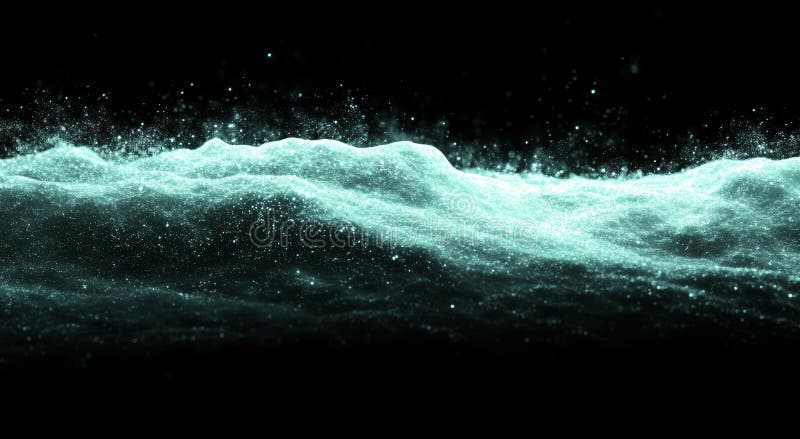 A Digital Artwork of an Abstract Wave of Particles, Characterized by ...