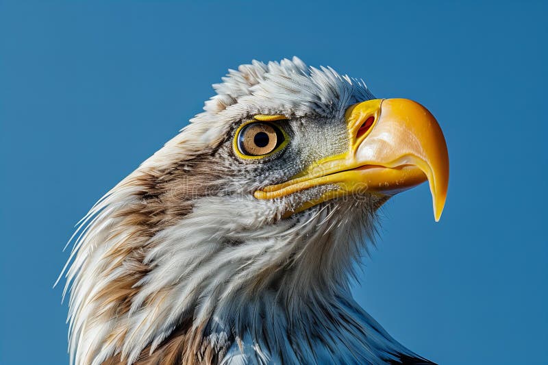 Digital Artwork of the Bald Eagle is Staring in the Sky, High Quality ...