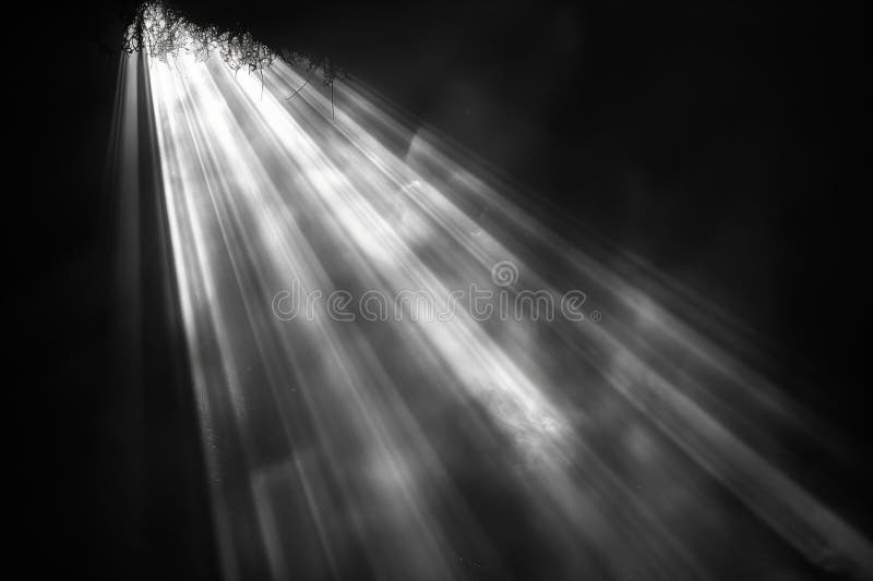 Digital Artwork of Black Background with Beam of Light Shining Down ...