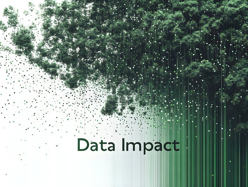 A Digital Artwork Blending a Lush Green Forest with Pixelated Data ...