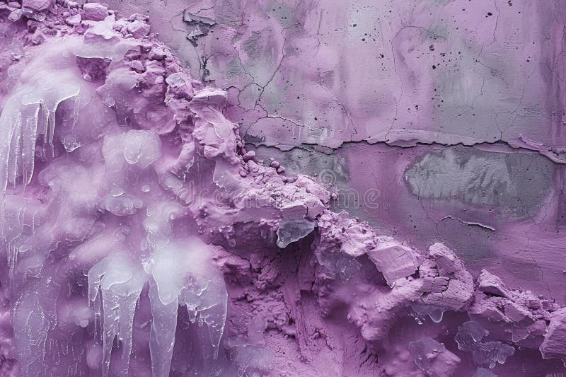 Digital Artwork of Bright Color Blown Dust Covered Wall and a Small ...