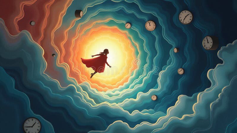 Fluidity of Time: a Surreal Exploration Stock Illustration ...